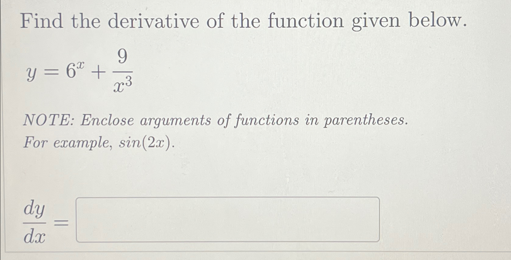 Solved Find the derivative of the function given | Chegg.com
