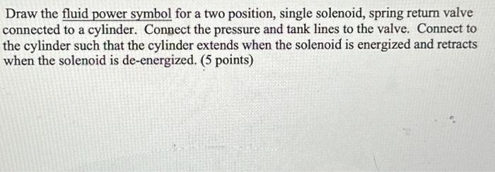Solved Draw the fluid power symbol for a two position, | Chegg.com