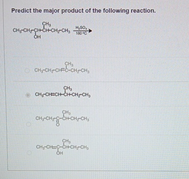 Solved Predict the major product of the following reaction. | Chegg.com