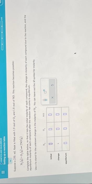 Solved Suppose a 250. mL. flask is filled with 1.9 mol of O2 | Chegg.com