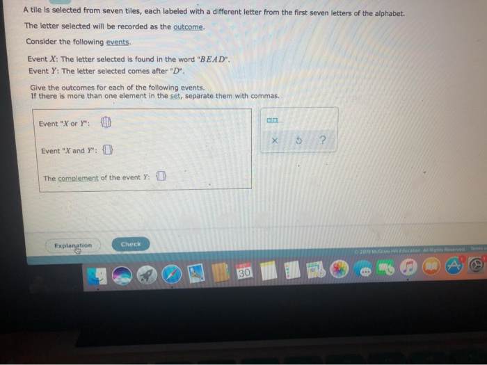 Solved A tile is selected from seven tiles, each labeled | Chegg.com