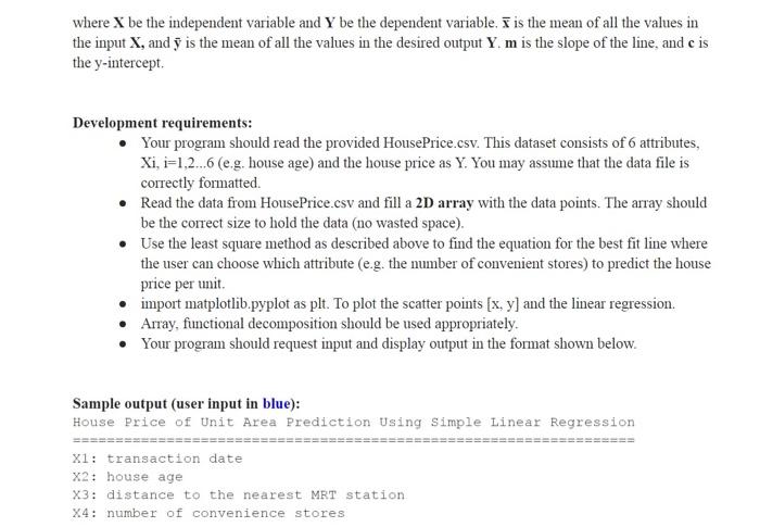 Solved Question 1: House Price Prediction Using Linear | Chegg.com
