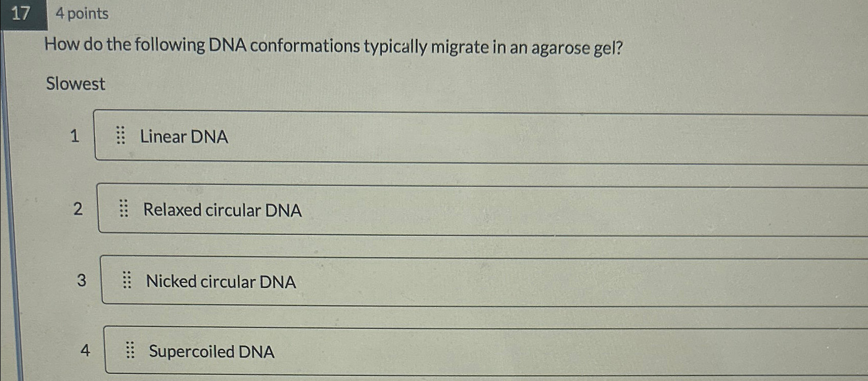 Solved 174 ﻿pointsHow do the following DNA conformations | Chegg.com