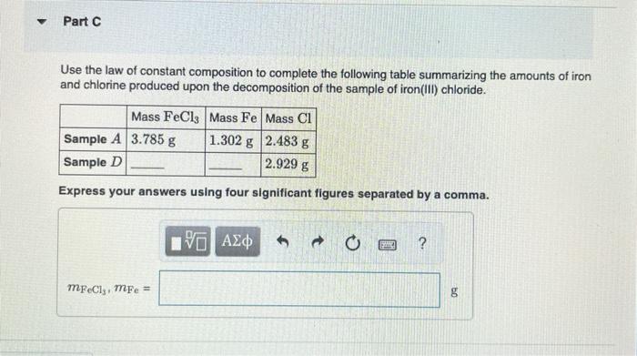 Solved Use the law of constant composition to complete the | Chegg.com