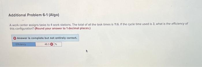 Solved A work center assigns tasks to 4 work stations. The | Chegg.com