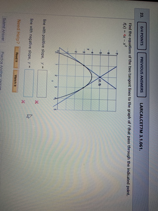 Solved 22. 3/4 POINTS | PREVIOUS ANSWERS LARCALCET7M | Chegg.com