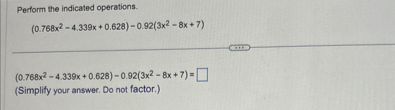 Solved Perform the indicated | Chegg.com