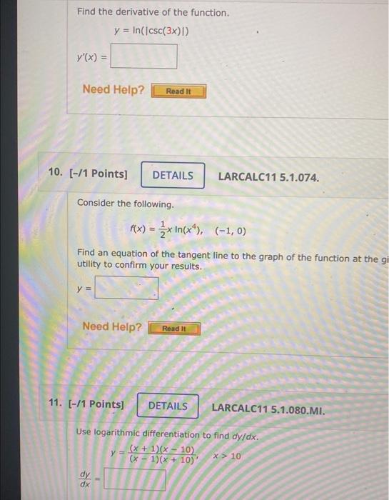 Solved Find the derivative of the function. | Chegg.com