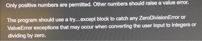 Solved Only positive numbers are permitted. Other numbers | Chegg.com