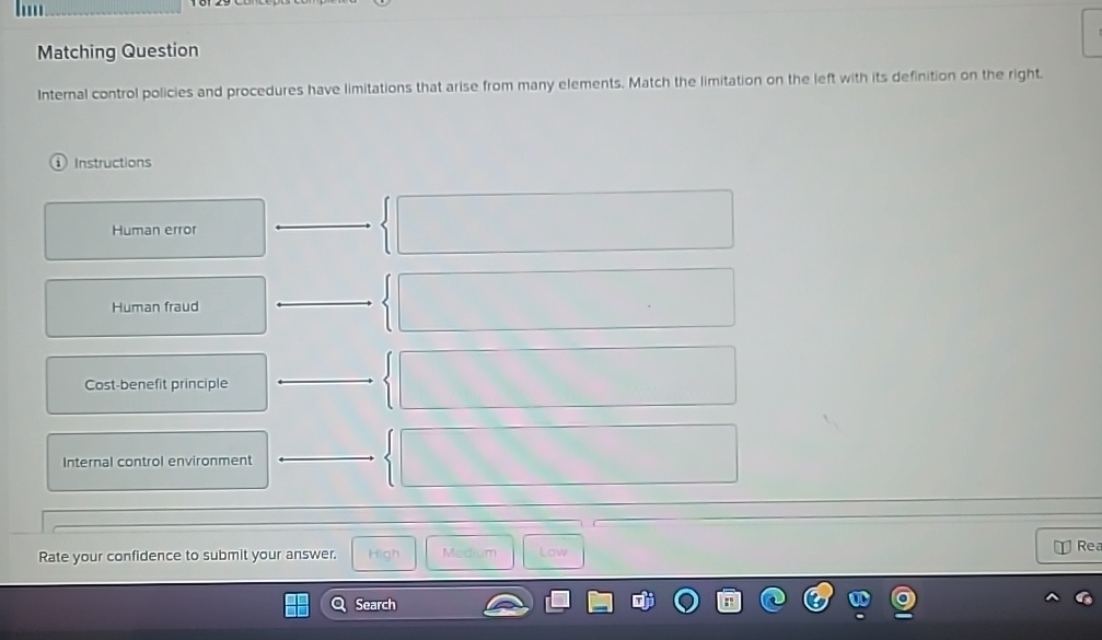 Solved Matching QuestionInternal control policies and | Chegg.com