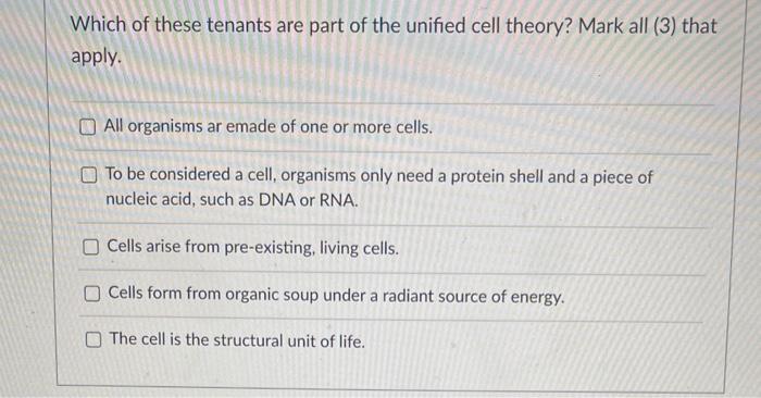 Solved Which of these tenants are part of the unified cell | Chegg.com