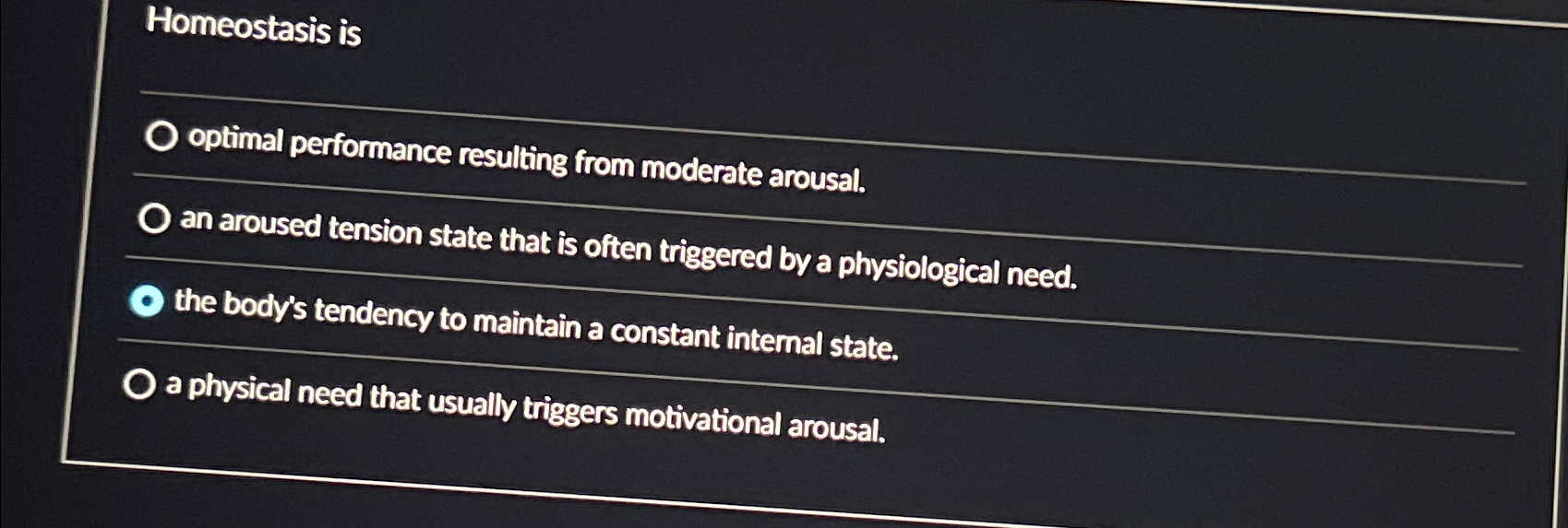 Solved Homeostasis isoptimal performance resulting from | Chegg.com
