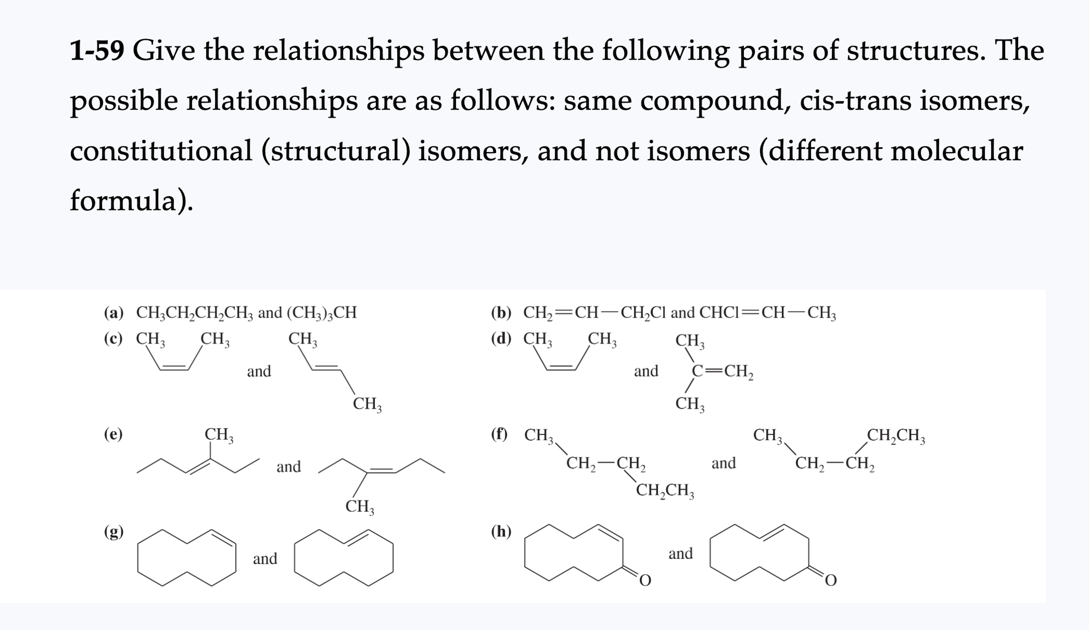 Solved Give the relationships between the following pairs of | Chegg.com