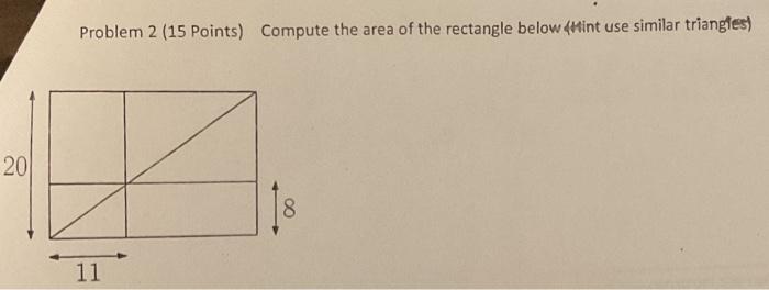 Solved Problem 2 (15 Points) Compute the area of the | Chegg.com