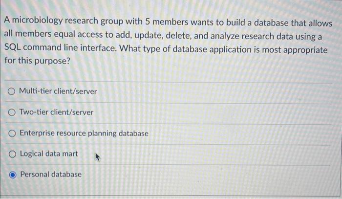 Solved A microbiology research group with 5 members wants to | Chegg.com