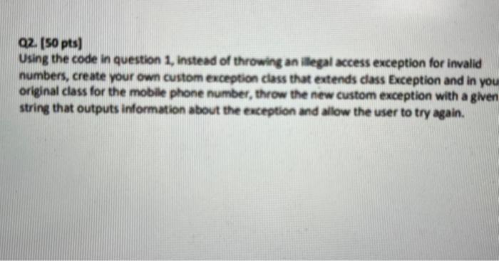 Solved Assignment 6 Q1. [ 50pts] Create a class that will | Chegg.com