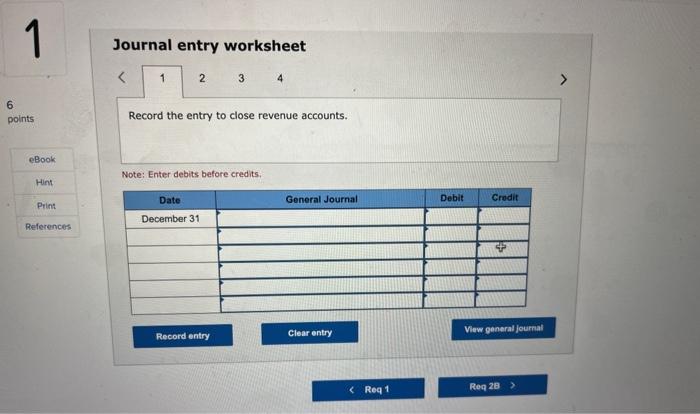 Solved Journal entry worksheet Record the entry to close | Chegg.com