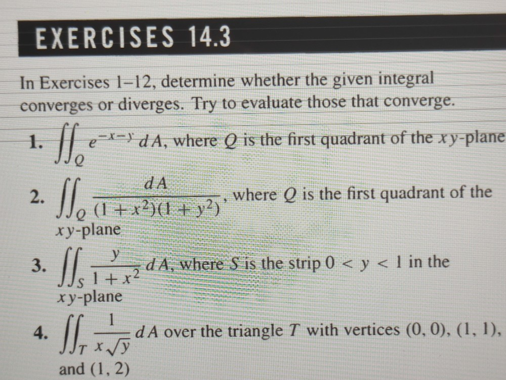 Solved EXERCISES 14.3 In Exercises 1-12, determine whether | Chegg.com