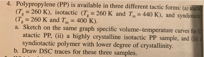 (T 4. Polypropylene (PP) is available in three | Chegg.com