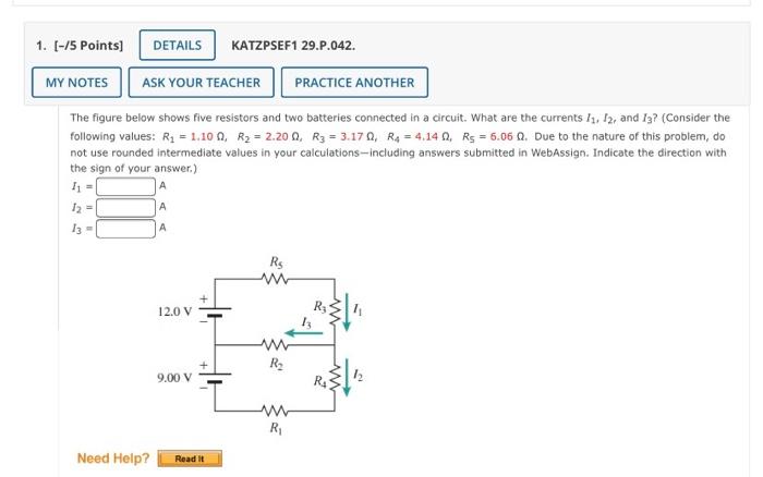 Solved 1. [-15 Points) DETAILS KATZPSEF1 29.P.042. MY NOTES | Chegg.com Solved 1. [-15 Points) DETAILS KATZPSEF1 29.P.042. MY NOTES | Chegg.com