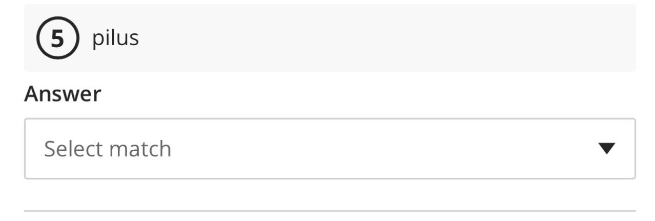Solved (5) ﻿pilusSelect match | Chegg.com