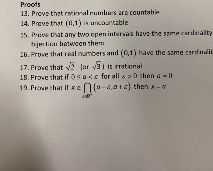 Solved Proofs 13. Prove that rational numbers are countable | Chegg.com