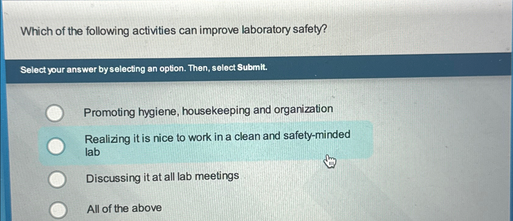 Solved Which of the following activities can improve | Chegg.com
