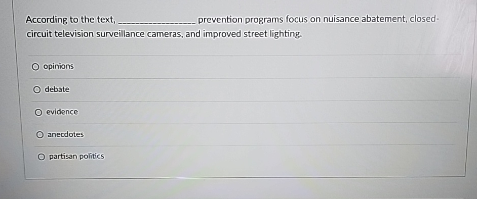 Solved According to the text, q, ﻿prevention programs focus | Chegg.com