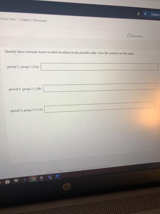 Solved Chapter Due Dates Chapter 2 Homework Identify these | Chegg.com