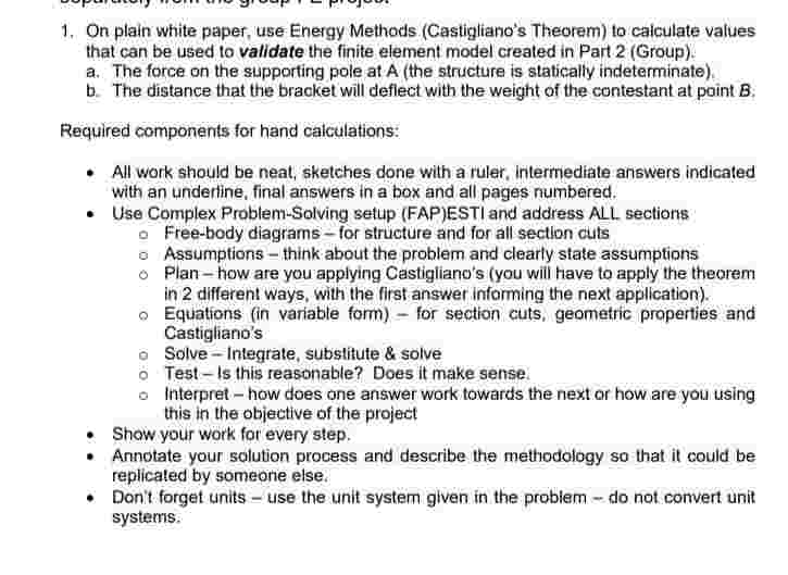 On ﻿plain white paper, use Energy Methods | Chegg.com