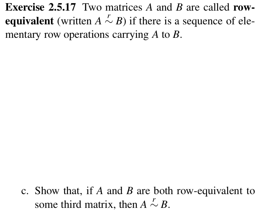 Solved Exercise 2.5.17 ﻿Two matrices A and B ﻿are called | Chegg.com