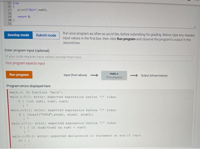 Solved 3 21 Lab Smallest Number Write A Program Whose