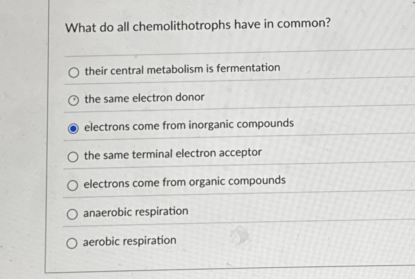 Solved What do all chemolithotrophs have in common?their | Chegg.com