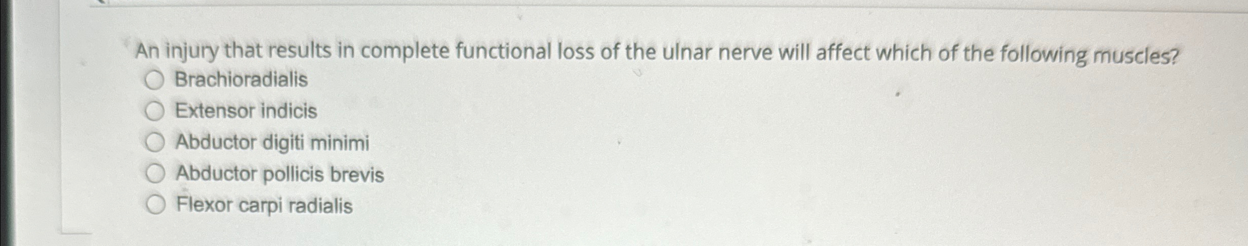 Solved An injury that results in complete functional loss of | Chegg.com