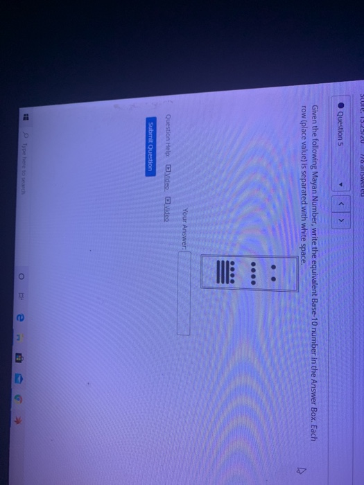 Solved Given the following Mayan Number, write the | Chegg.com