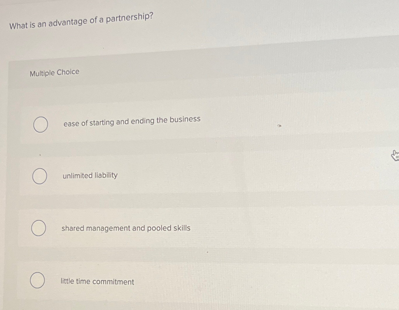 Solved What is an advantage of a partnership?Multiple | Chegg.com