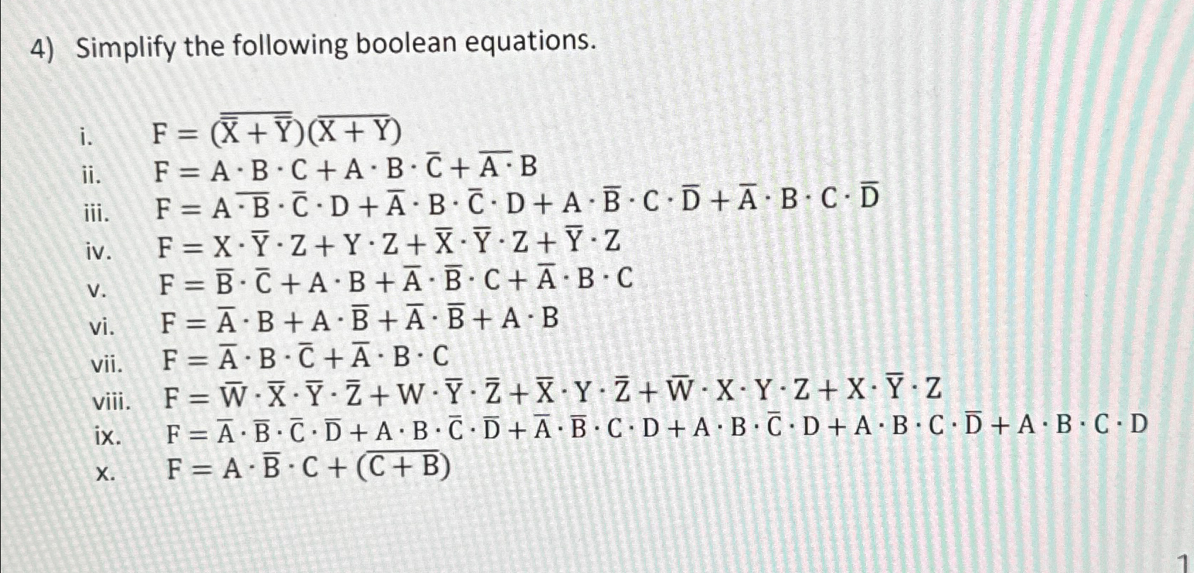 Solved Simplify the following boolean | Chegg.com