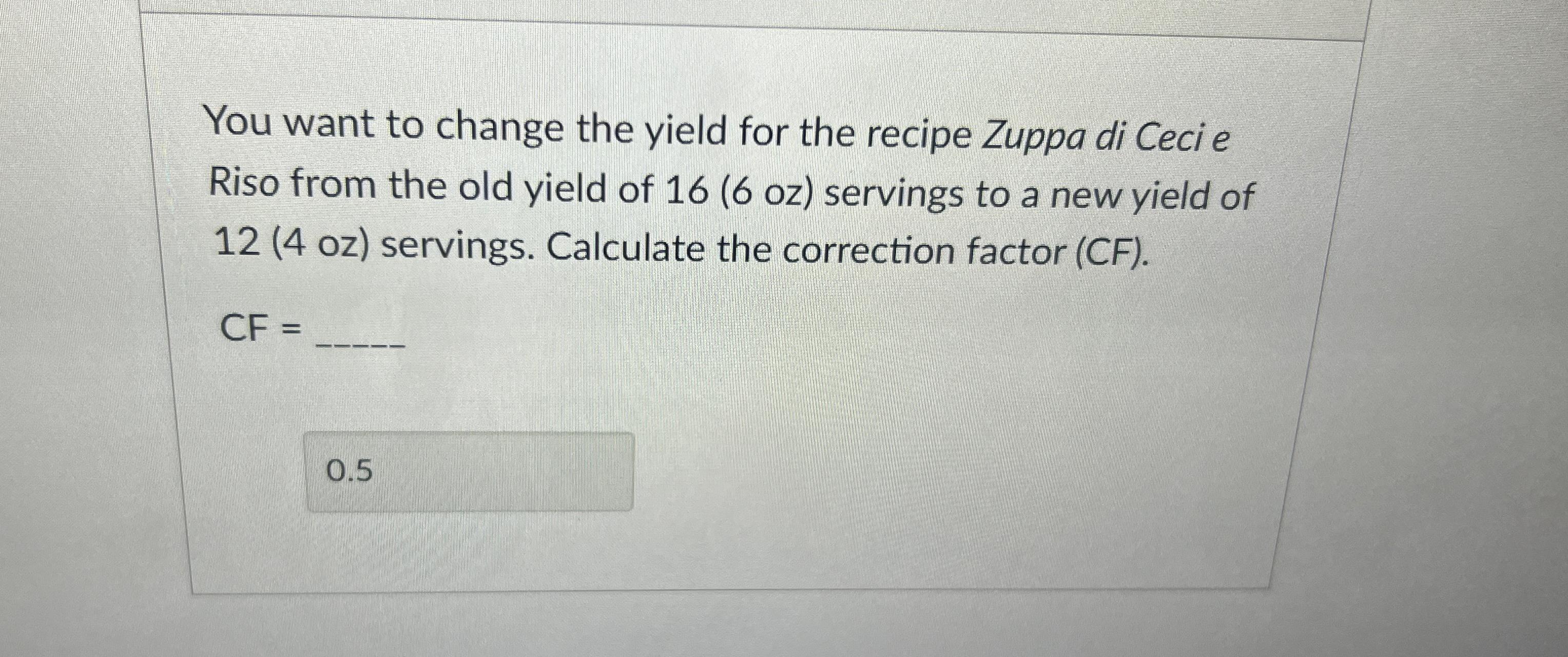 Solved Using the previously found CF, ﻿calculate the new | Chegg.com