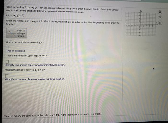 Solved Begin by graphing f(x) - log 3x. Then use | Chegg.com