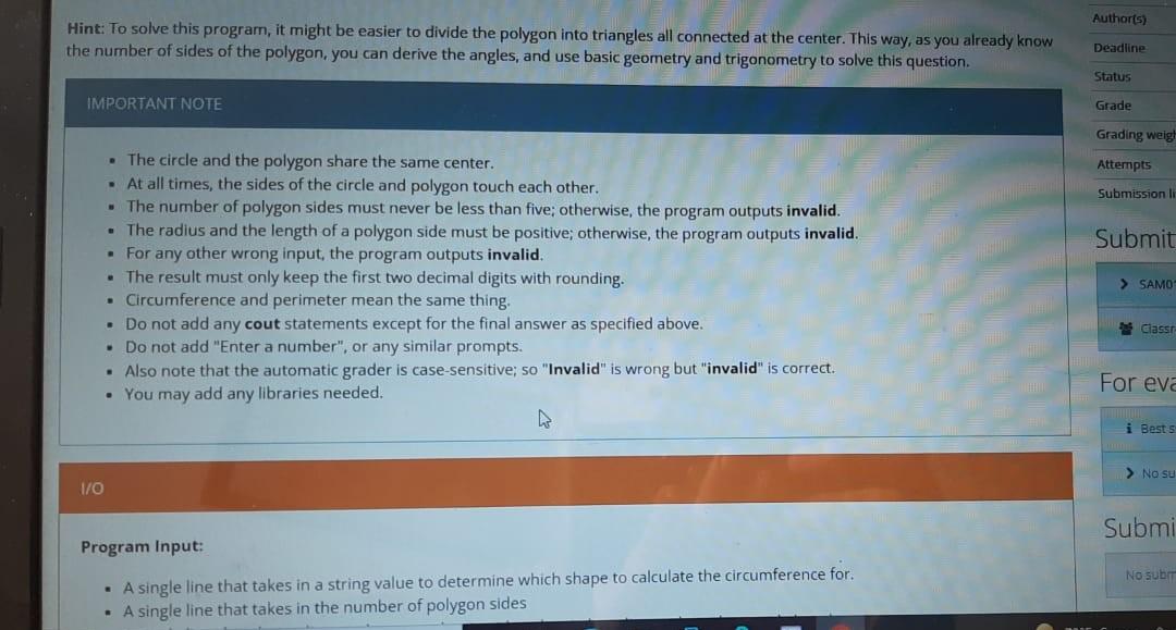 Solved Information In this exercise, we will either have a | Chegg.com
