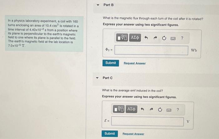 Solved In a physics laboratory experiment, a coil with 160 | Chegg.com