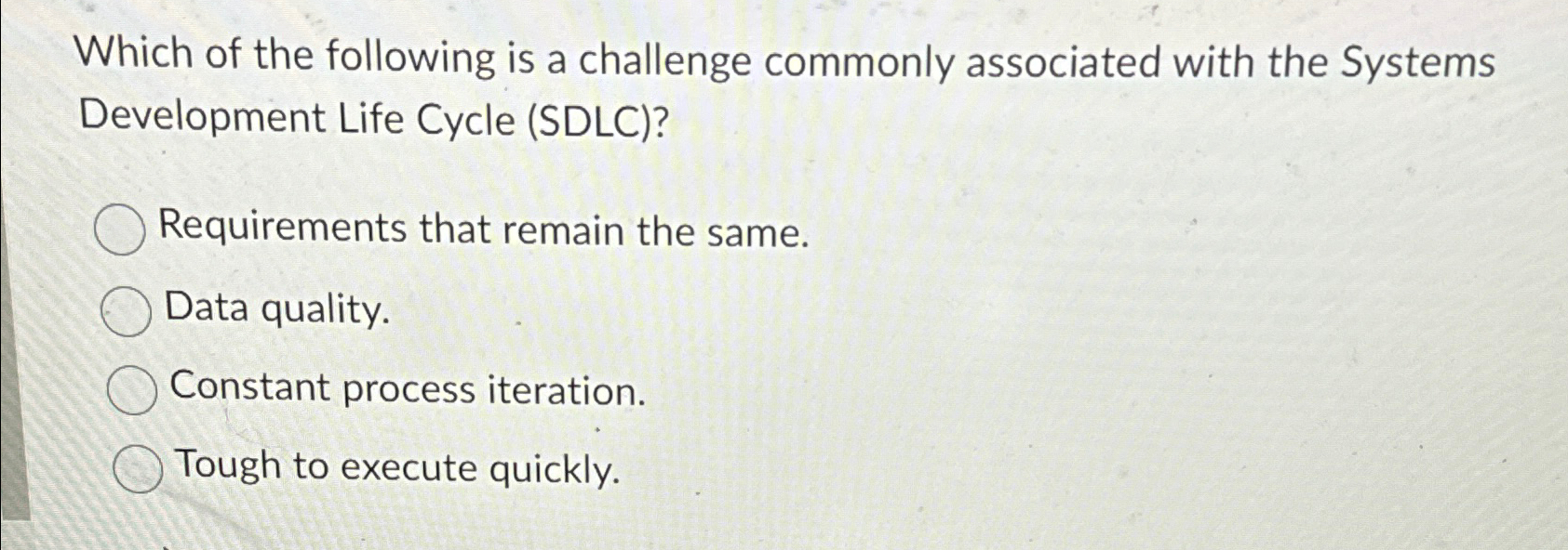 Which of the following is a challenge commonly | Chegg.com