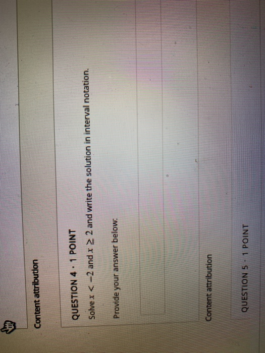 Solved Content attribution QUESTION 4 - 1 POINT Solve x