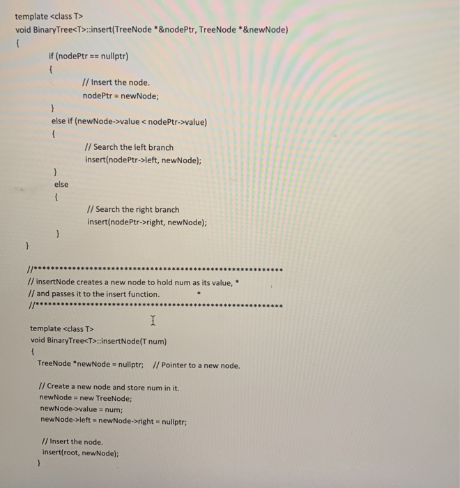 Template Void Binarytree Inserttreenode Andnodeptr Treenode Andnewnode If Nodeptr Nullptr