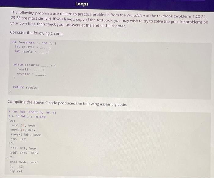 Solved Loops The following problems are related to practice | Chegg.com