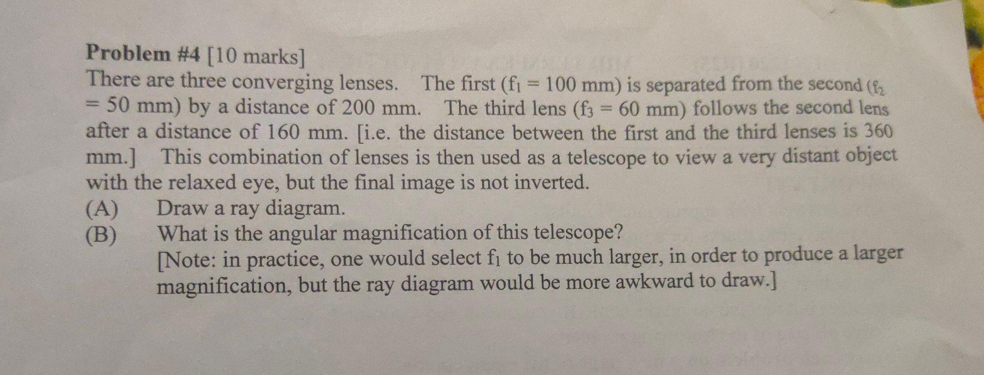 Solved Problem \#4 [10 marks] There are three converging | Chegg.com
