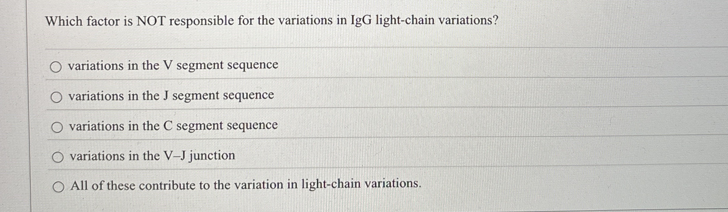 Solved Which factor is NOT responsible for the variations in | Chegg.com