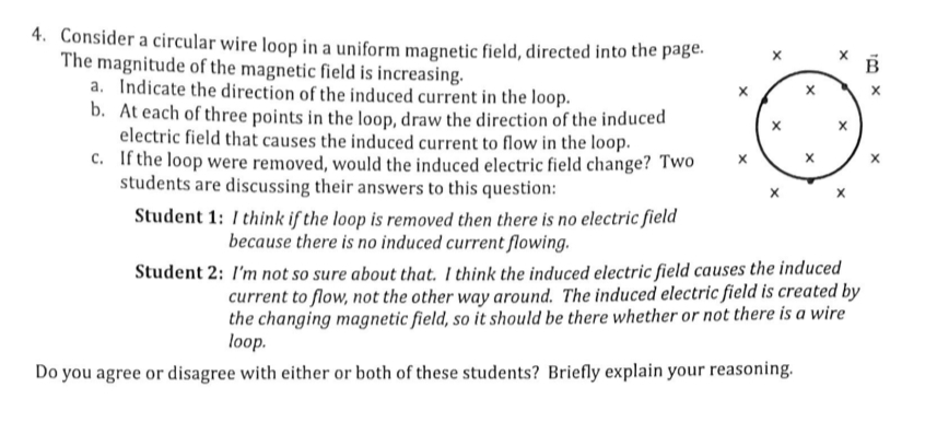 Solved Consider a circular wire loop in a uniform magnetic | Chegg.com