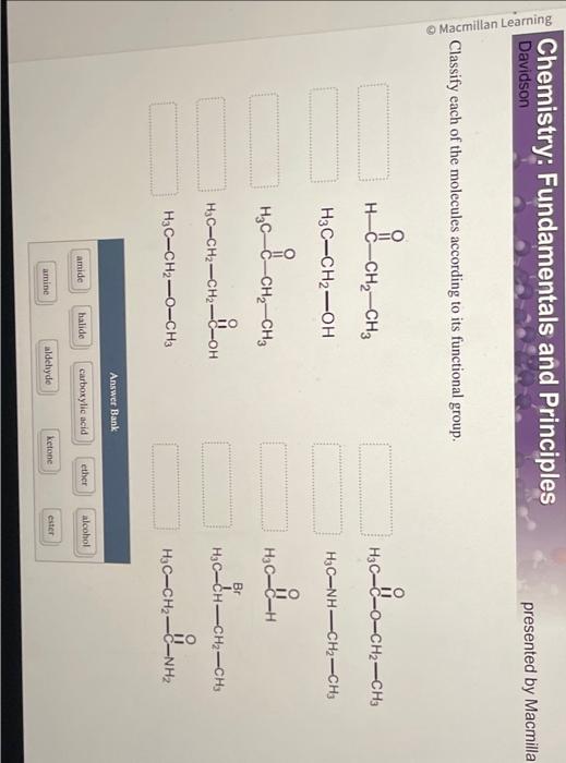 Solved Classify each of the molecules according to its | Chegg.com