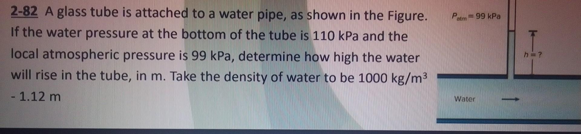 Solved 2-84 The basic barometer can be used as an altitude- | Chegg.com